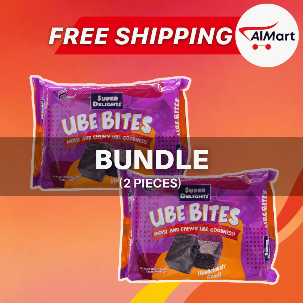 BUNDLE! (2 PCS) SUPER DELIGHTS TRAY UBE BITES (20 PIECES SNACK PACK ...