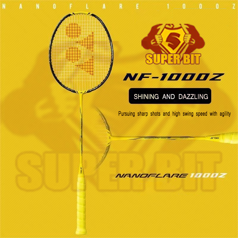 YY Nanoflare 1000Z Yellow Badminton Racket Full Carbon 30LBS Speedy ...