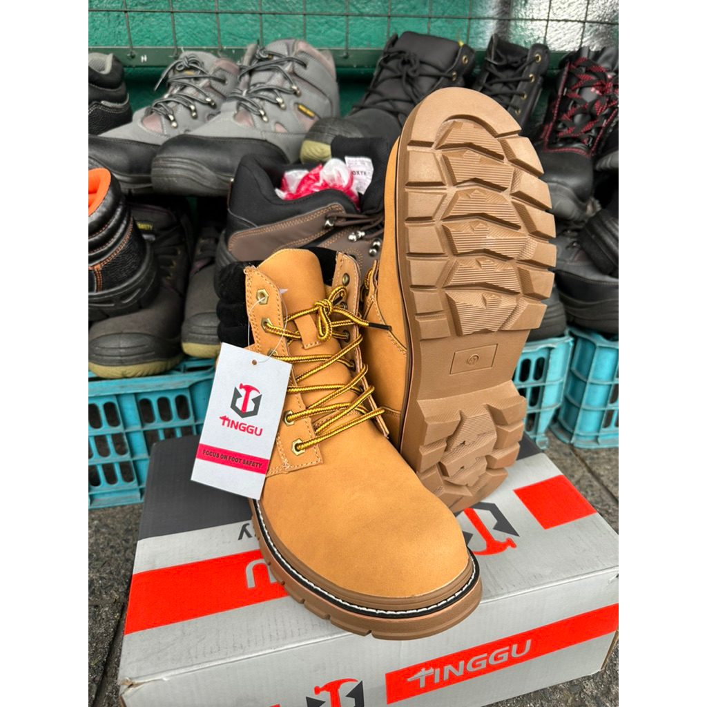 BRAND NEW TINGGU HIGHCUT SAFETY BOOTS STEELTOE LEATHER ( Work Shoes ...