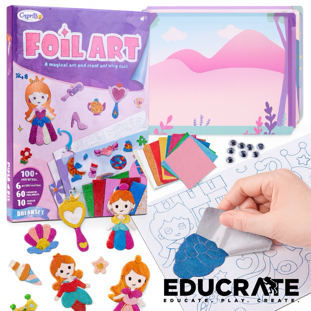 educratePH Foil Art Activity Kit – DIY Glitter Craft Set for Kids ...