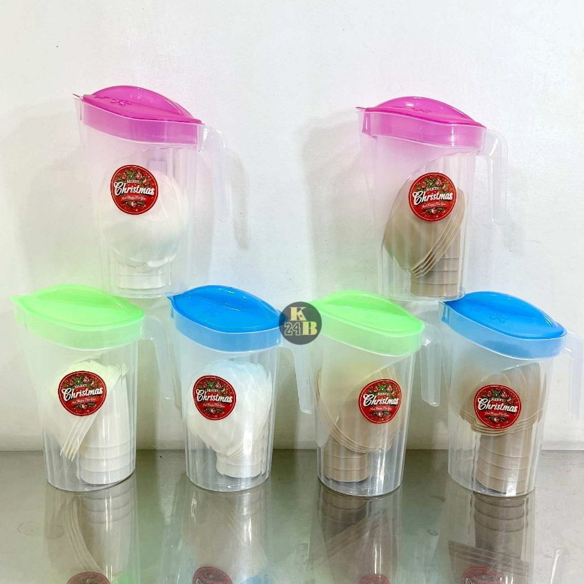 9 in 1 Pitcher with Cups and Bowl Christmas Sets | Shopee Malaysia