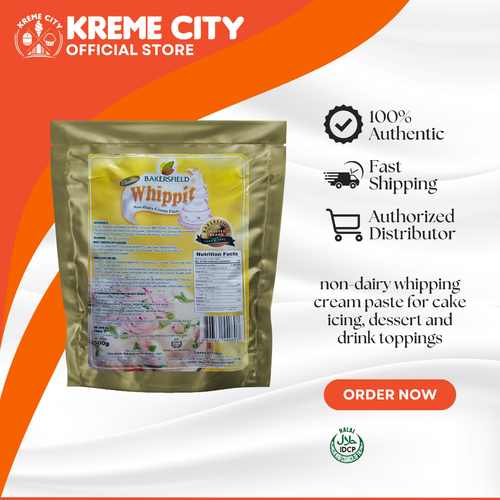 Bakersfield Whippit Classic Non-Dairy Cream Paste 500g | Shopee Malaysia