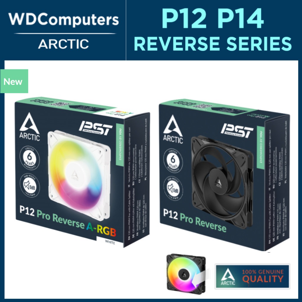 ARCTIC P12 Pro Reverse P14 Pro Reverse Reverse Airflow PWM Fan with Y ...