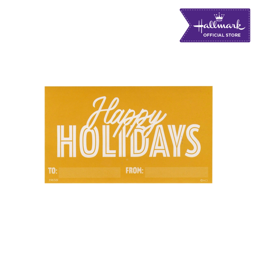 Hallmark Christmas Gift Tags (Happy Holidays - Gold) 1 Pack - 15 pcs ...