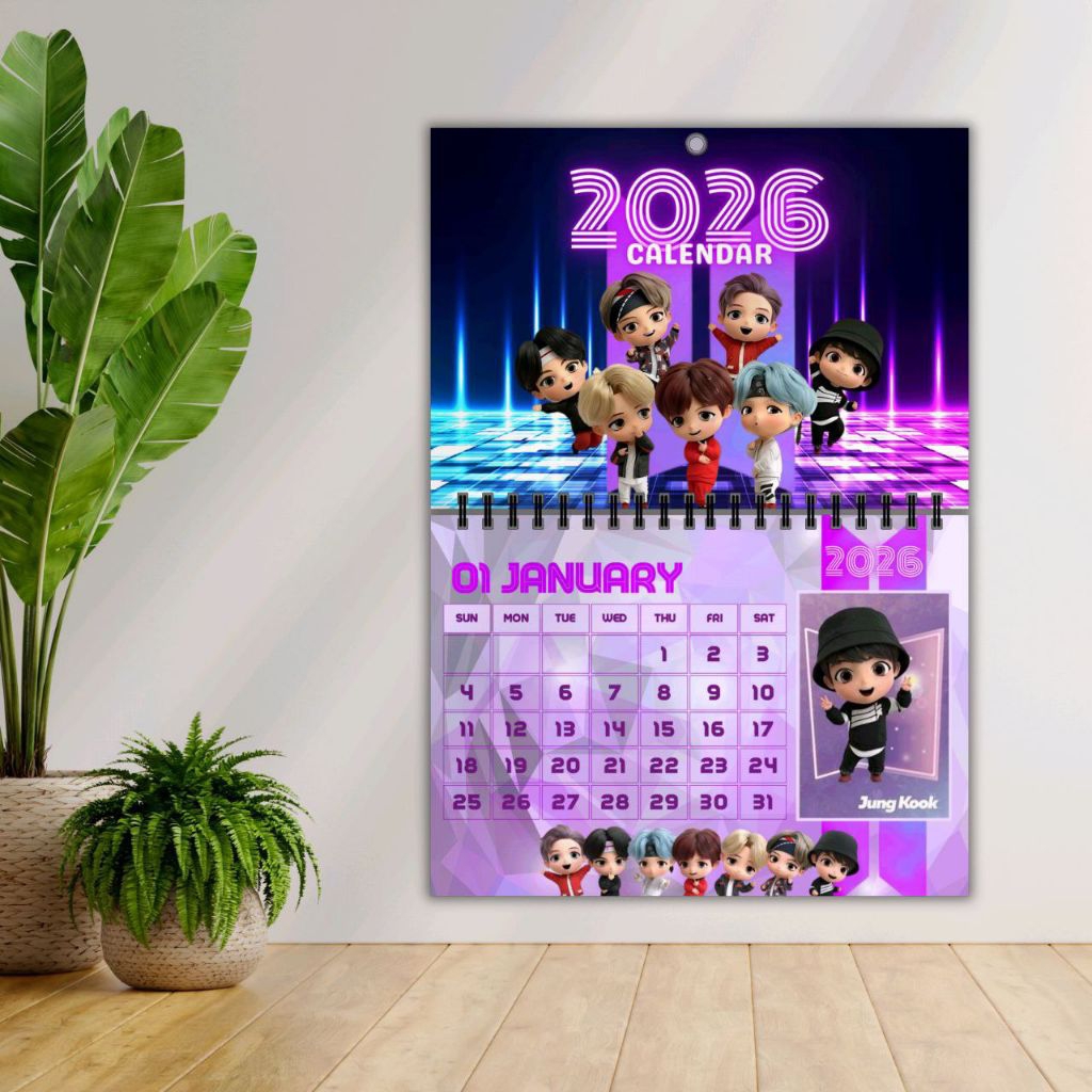2026 BTS Calendar Desk & Wall | Kpop TinyTAN Bangtan Boys Planner Gift ...
