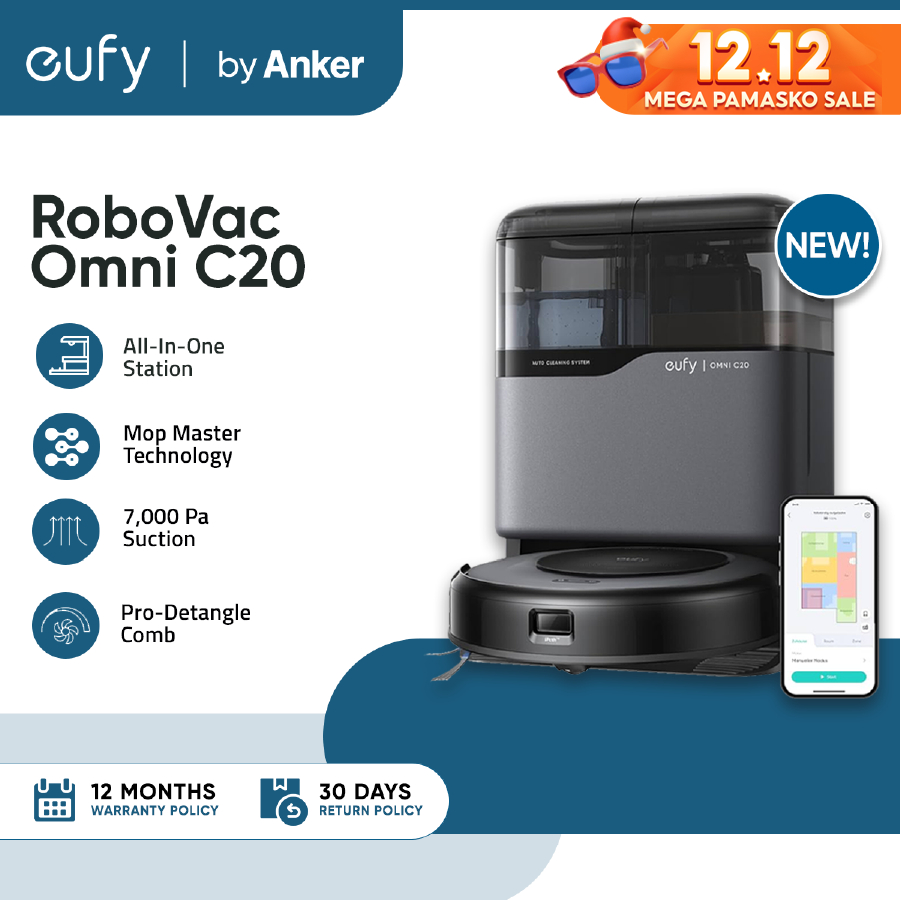 Eufy by Anker Omni C20 Robot Vacuum & Mop, All-in-One Station, Auto ...