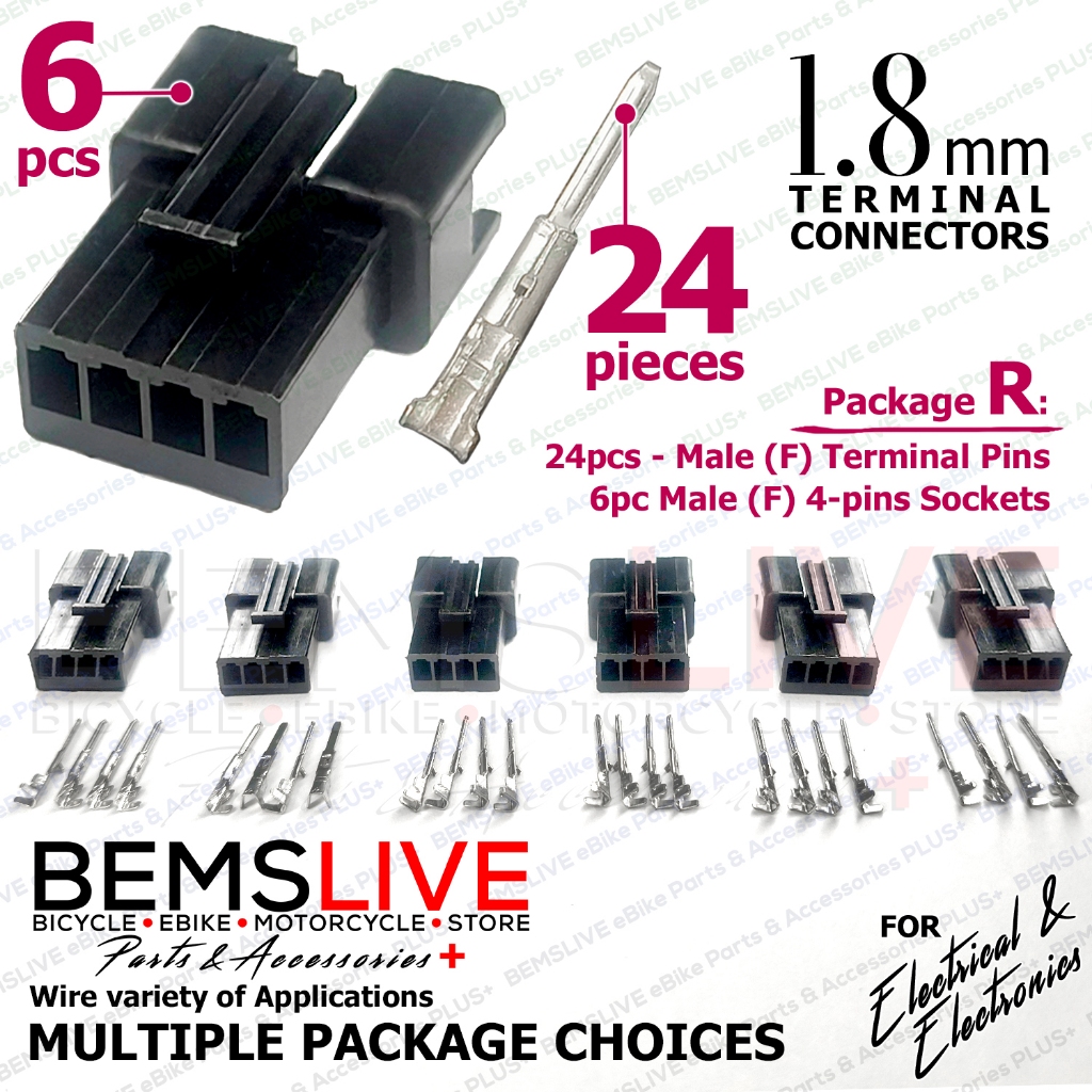 4-pin MALE Side 6pcs-Pack - BEMS JST SM Terminal Connector/Lug | Shopee ...