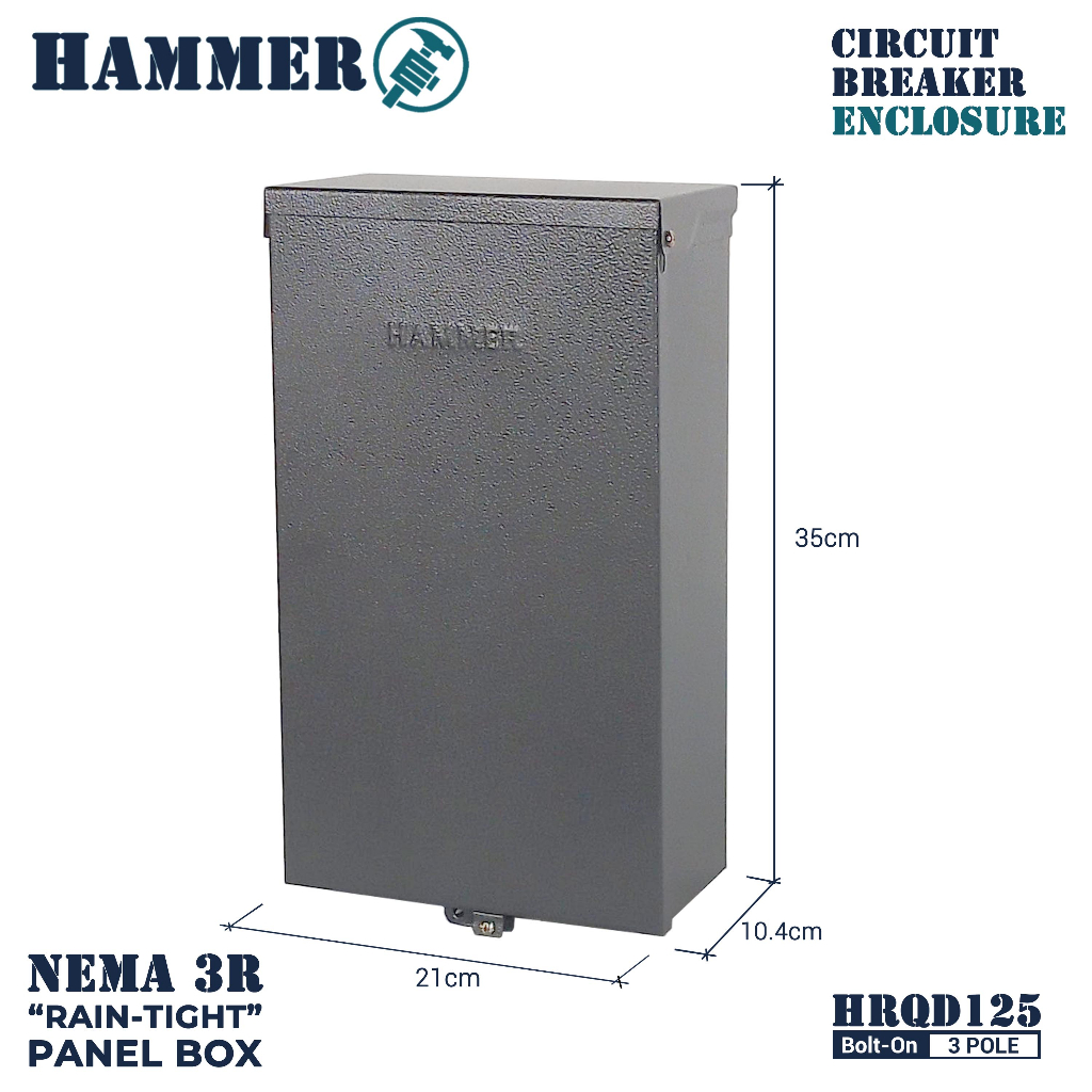 HAMMER NEMA 3R RAIN-TIGHT PANEL BOX Electrical Enclosure for TQD ...