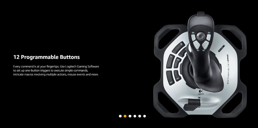 Logitech G Extreme 3D Pro Joystick with 12 Programmable Buttons ...