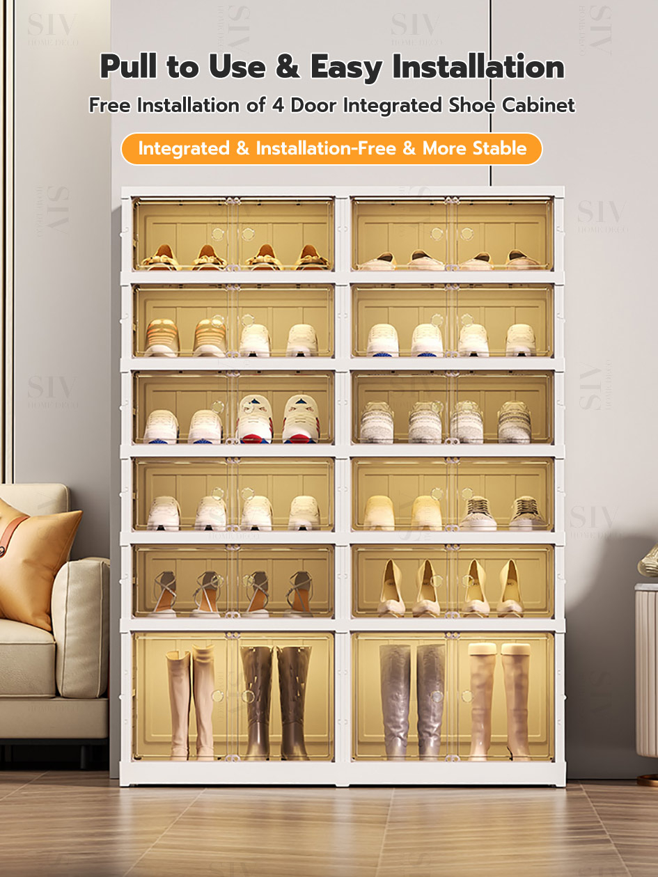 【Free Installation】SIV Foldable Shoe Organizer Shoe Cabinet Folding ...
