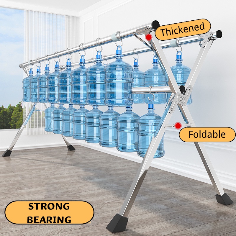 Foldable Sampayan Heavy Duty Stainless Steel Hanger Rack For Clothes ...