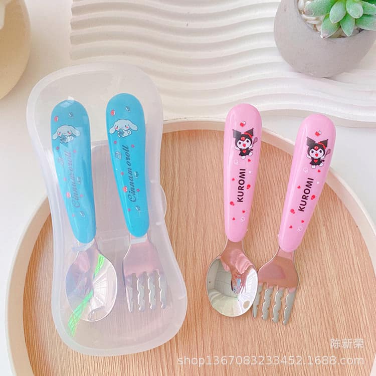 8028 SPOON SET FOR KIDS WITH CASE CHARACTER SPOON SET | Shopee Malaysia