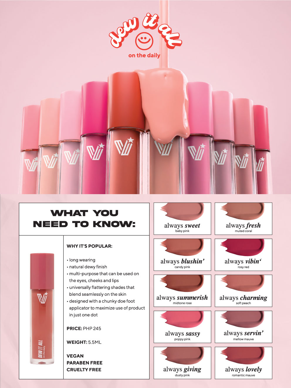 Vice Cosmetics Dew It All Liquid Blush | Shopee Malaysia