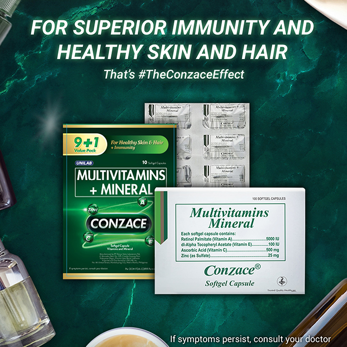 Unilab Conzace Multivitamins 100 Capsules - For Stronger Immunity and ...