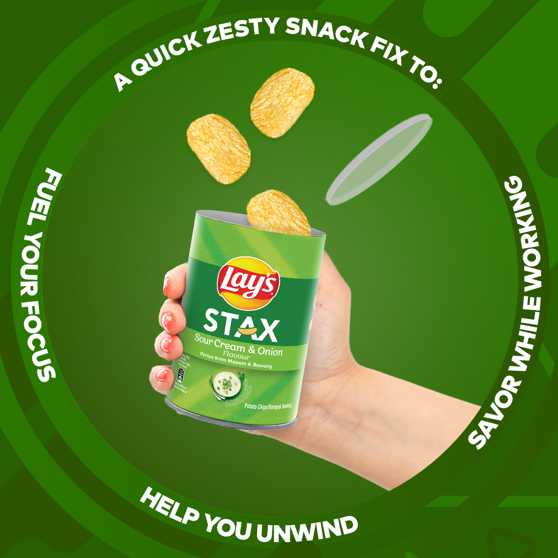 Lay's Stax Sour Cream & Onion Potato Chip 38g- Pack of 10 | Shopee Malaysia
