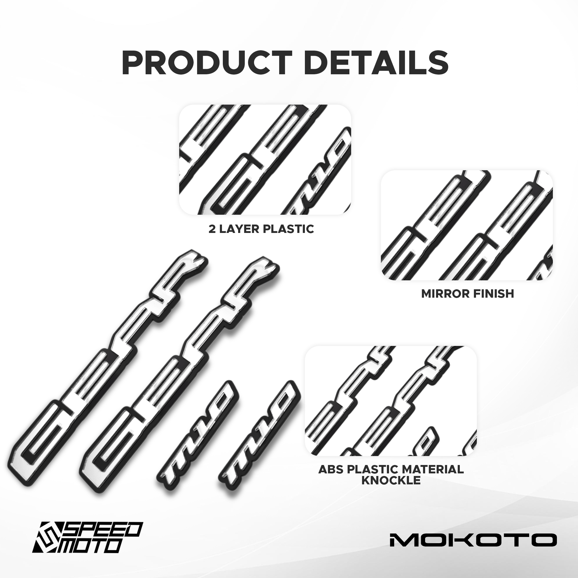 YAMAHA MIO GEAR APANESE STYLE EMBOSSED 3D STICKER EMBLEM LOGO FOR MIO ...
