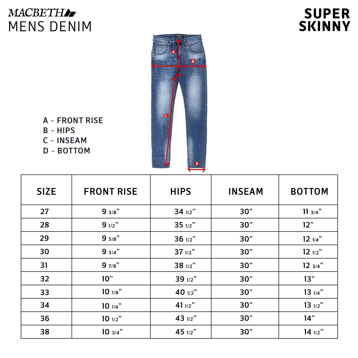 Macbeth Men's Denim Pants " Super Skinny " | Shopee Malaysia