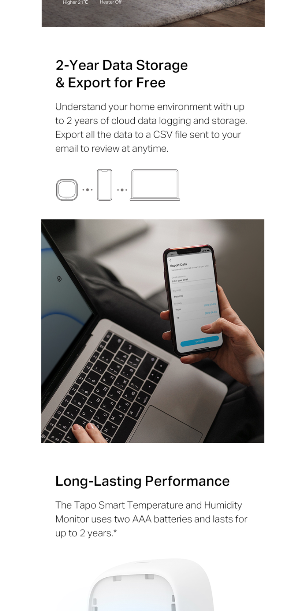 TP-Link Tapo T315 Real-Time Accurate Monitoring Smart Temperature ...