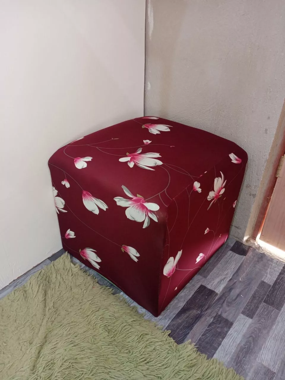 1pc Small Footstool Cover Mini Footstool Cover Square Sofa Stool Cover ...