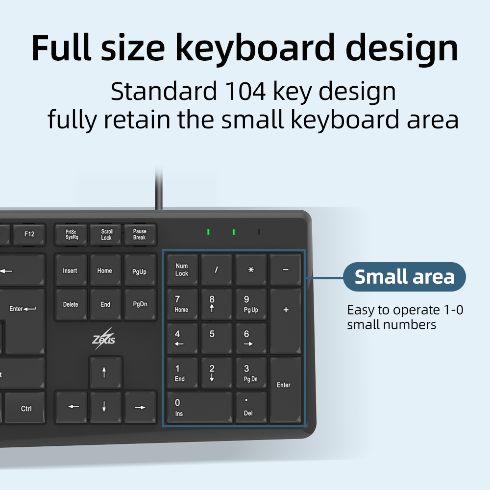 Zeus K500 ( SimpliCity ) Wired Keyboard For Office / Gaming ( Online ...