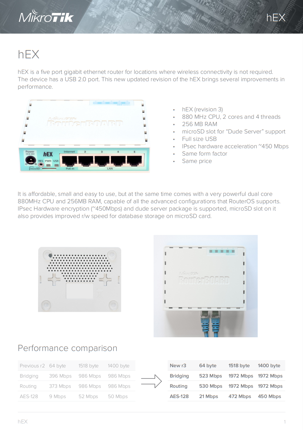 MikroTik hEX RB750Gr3 - 5-Port Gigabit Managed Router w/ Anti-Lag ...