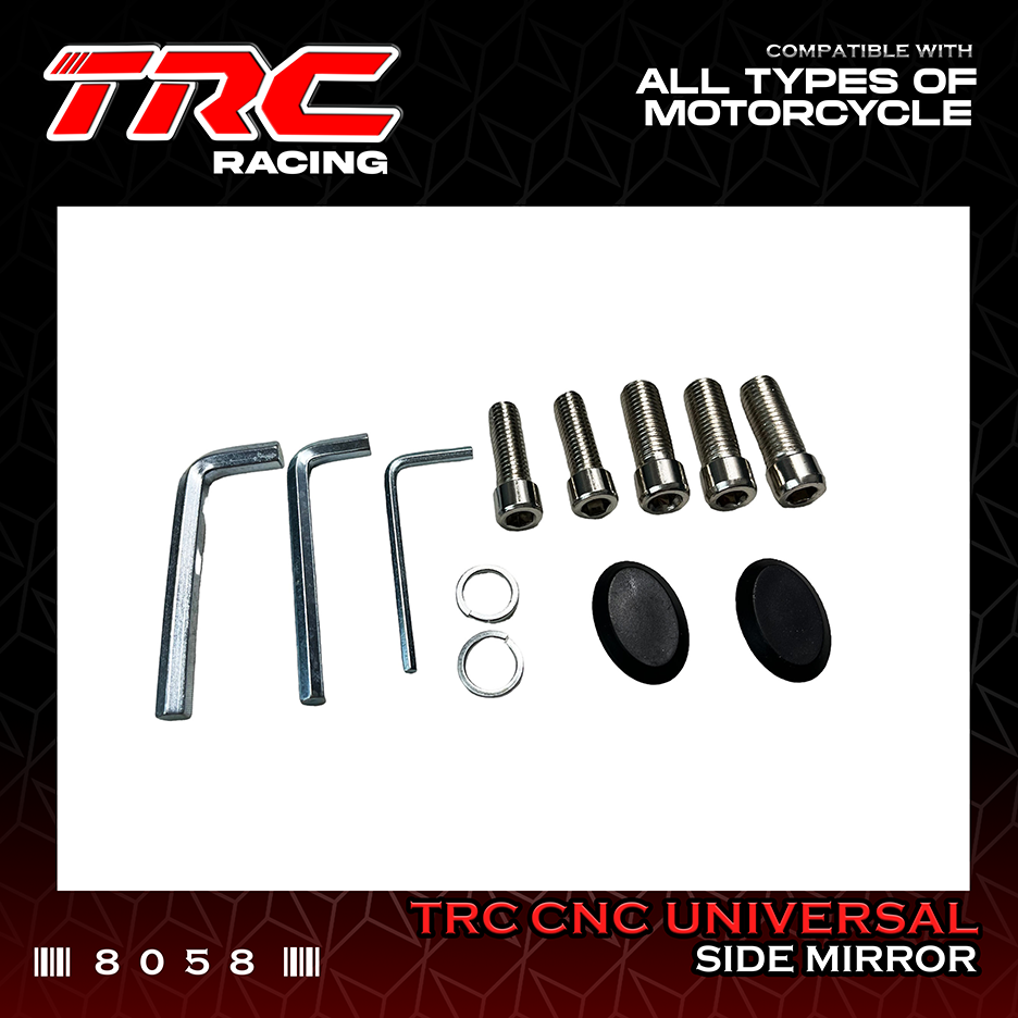 TRC Racing CNC Side Mirror Stem Mount Adjustable Universal LTO APPROVED ...