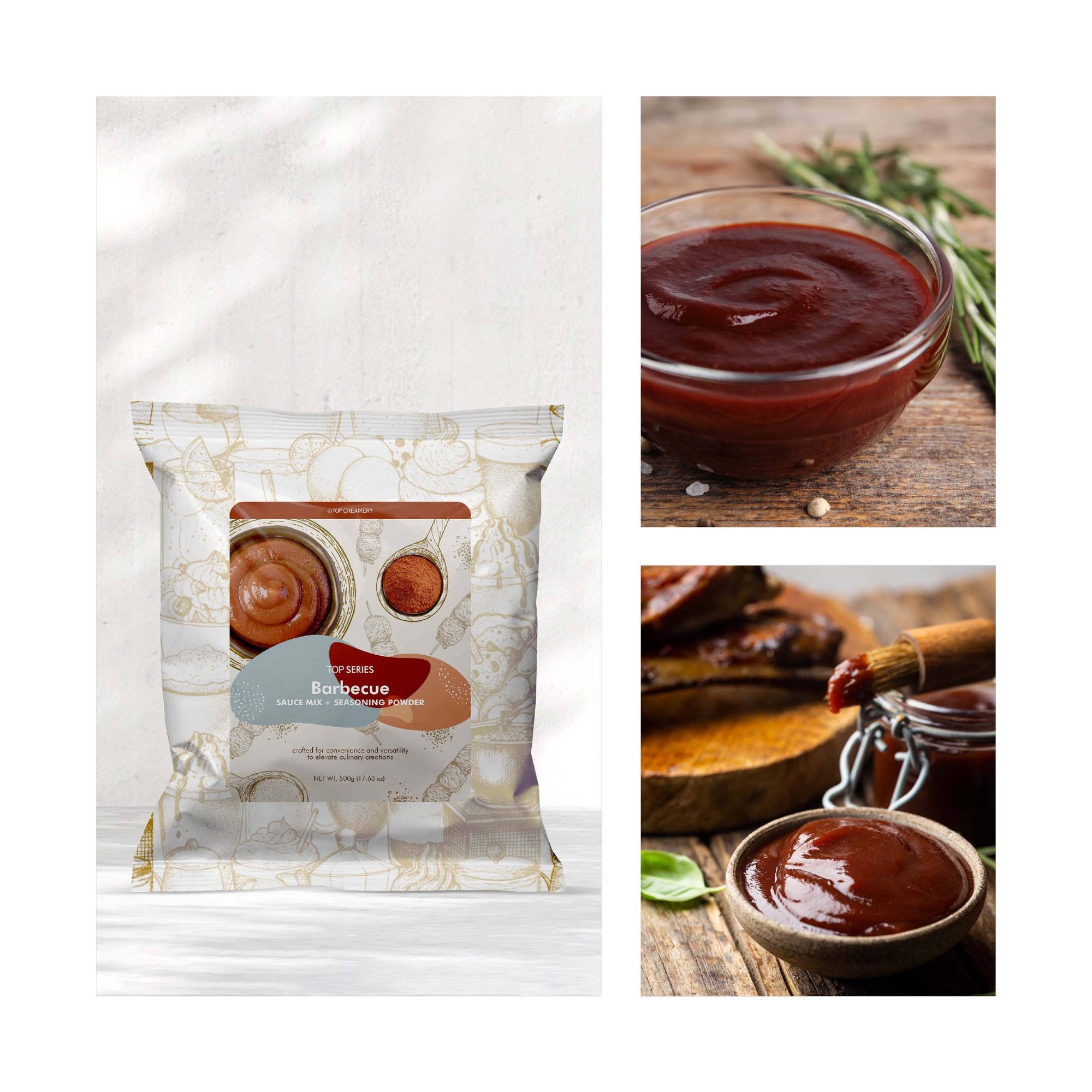 TOP Creamery Top Series Barbecue Sauce Mix + Seasoning Powder 500g ...
