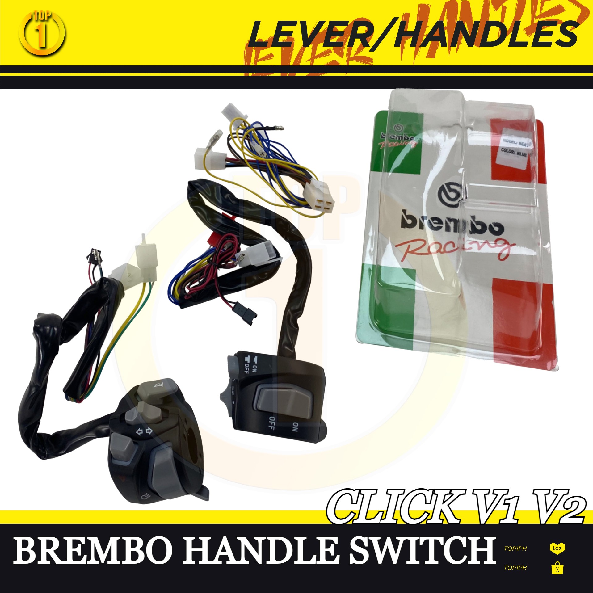 TOP1 PH High&Low Headlight and ON/OFF Switch Switch W/ Light Waterproof ...