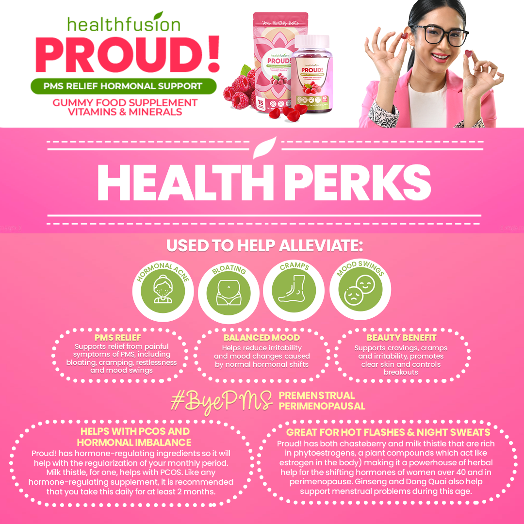 PROUD Bye PMS! Pouch 15s Vegan Gummy PMS Relief Hormonal Support Food ...
