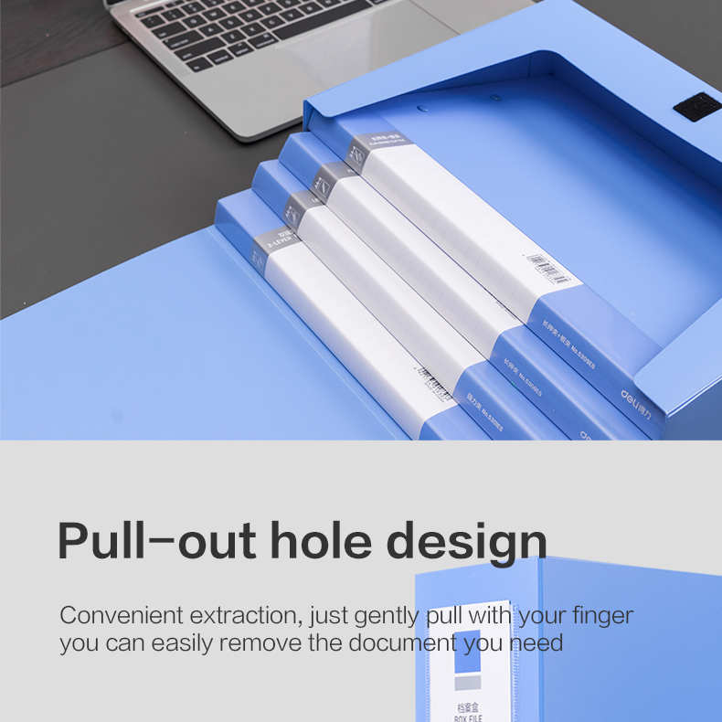 Deli A4 Large-Capacity File Data Box File Folder Box Desktop File ...