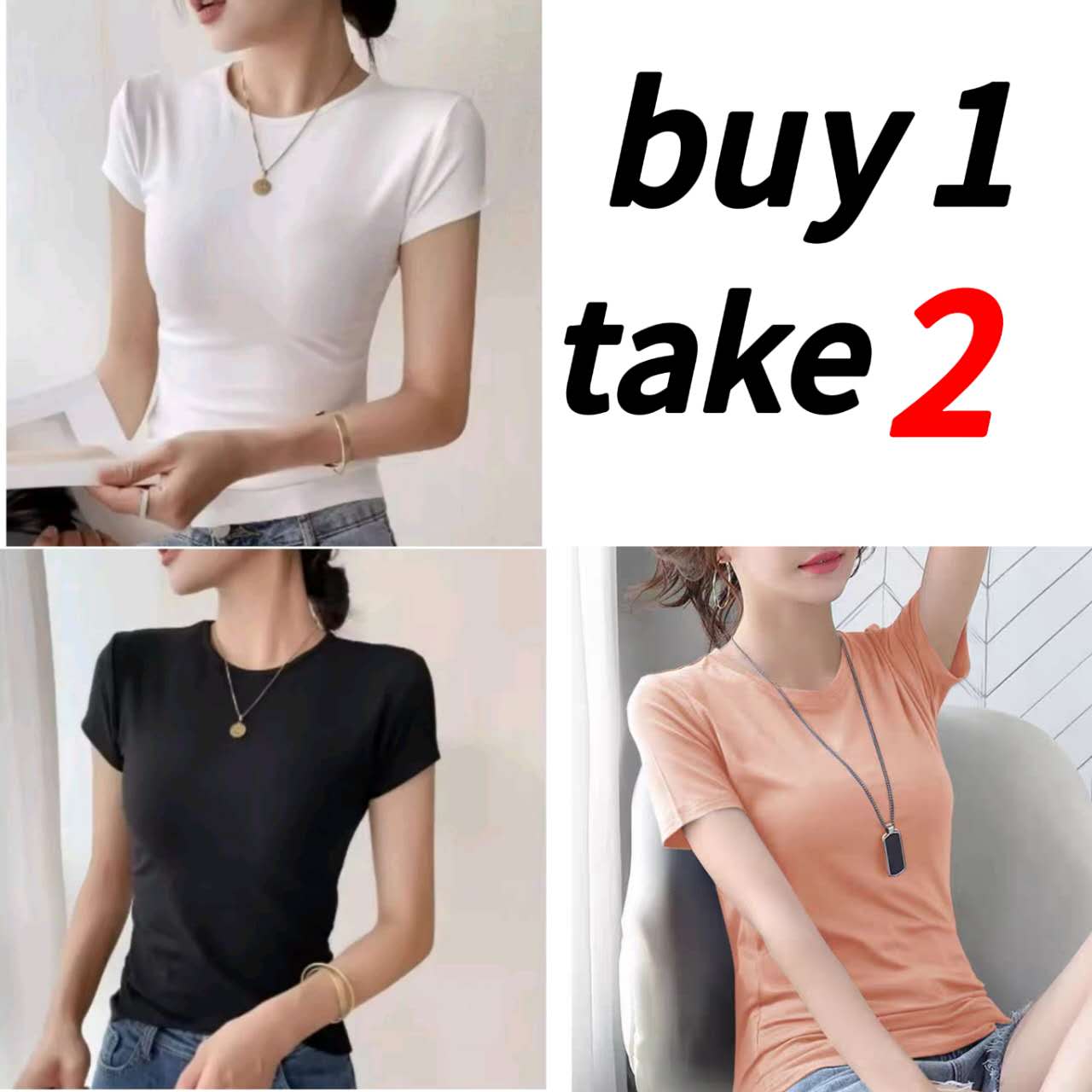 body double lining basic full length hugging t-shirt free size fits ...