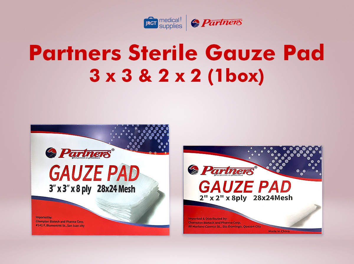 Sterile Gauze Pad 3x3, 2x2 (1 box - 100pcs)(Partners) | Shopee Malaysia