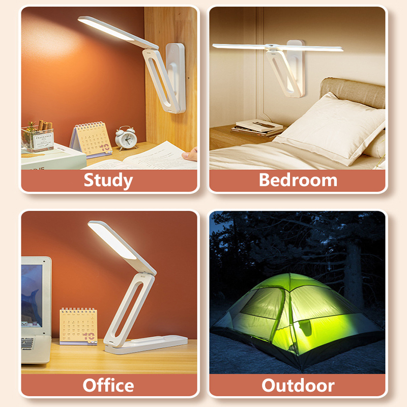 Rechargeable Desk Lamp Study Lamp Shade For Bedroom Double Head Table ...