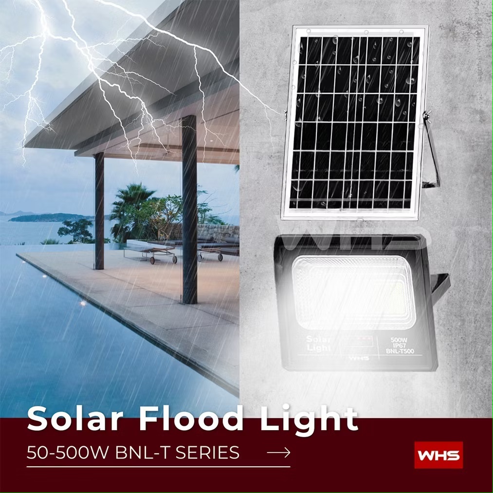 WHS SOLAR LIGHT 300W 500W Outdoor LED Solar Flood Light IP67 With ...
