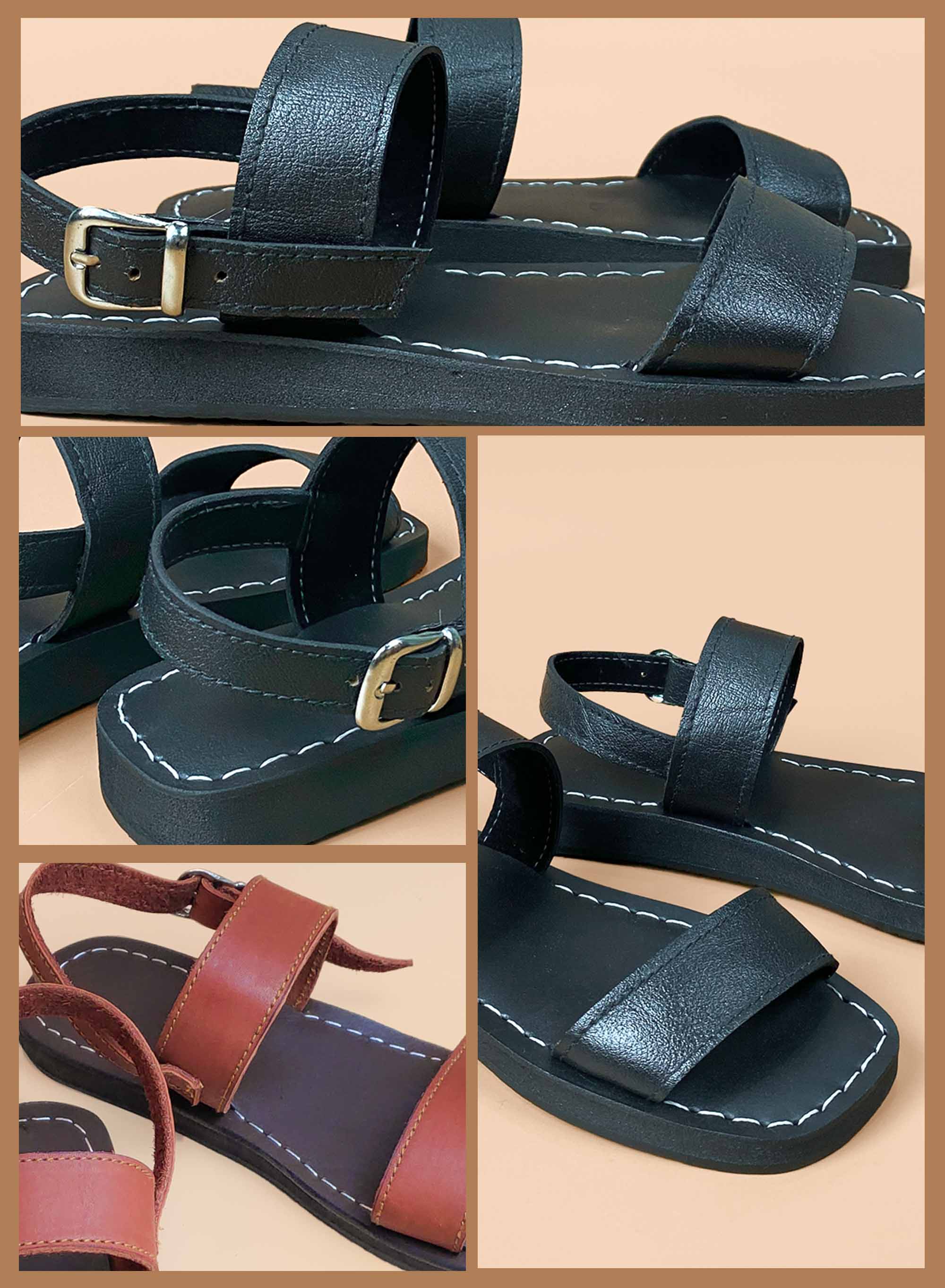 Leatherista Lokal Kislap (Leather Sandals for Women) | Shopee Malaysia