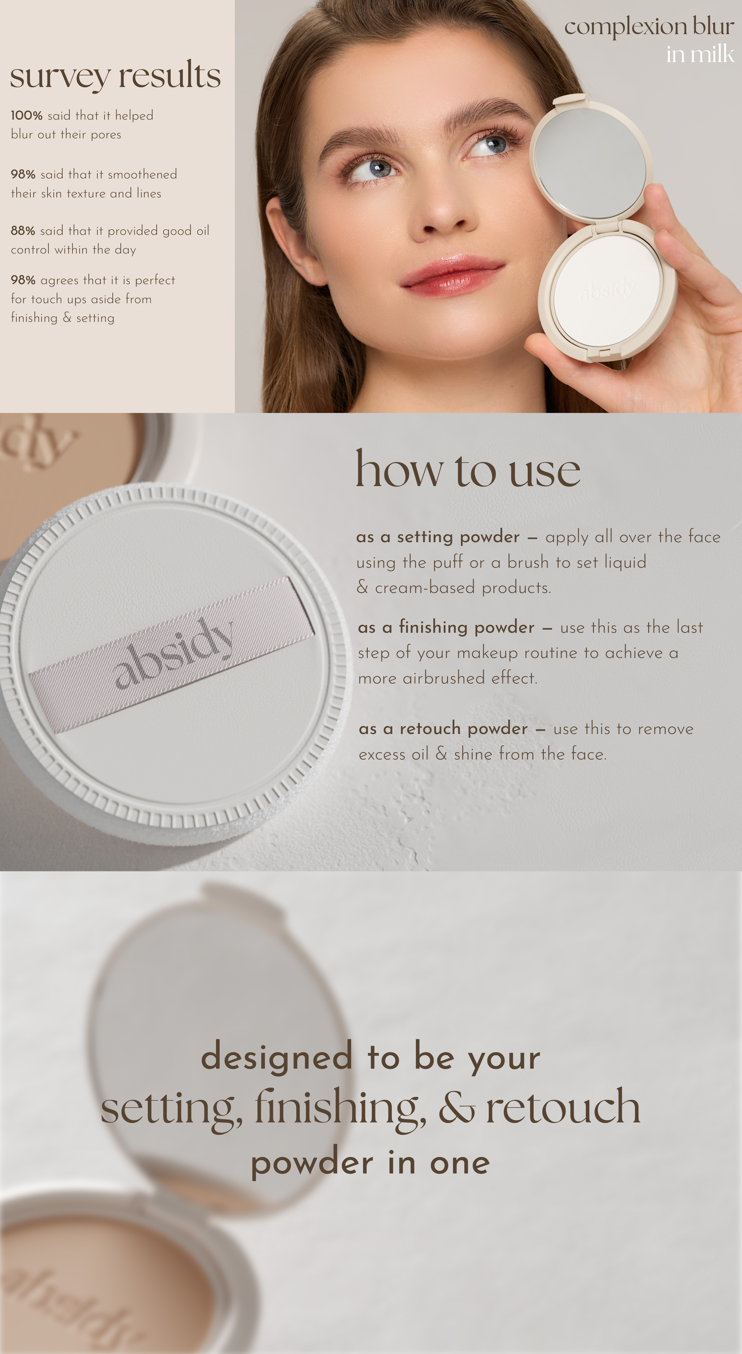 Absidy Complexion Blur Translucent Perfecting Powder | Shopee Malaysia