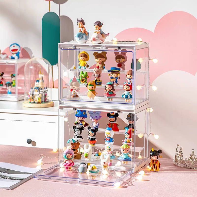 Rules POPMART Labubu Arcylic Display Case Magnetic Dustproof Clear Toy ...