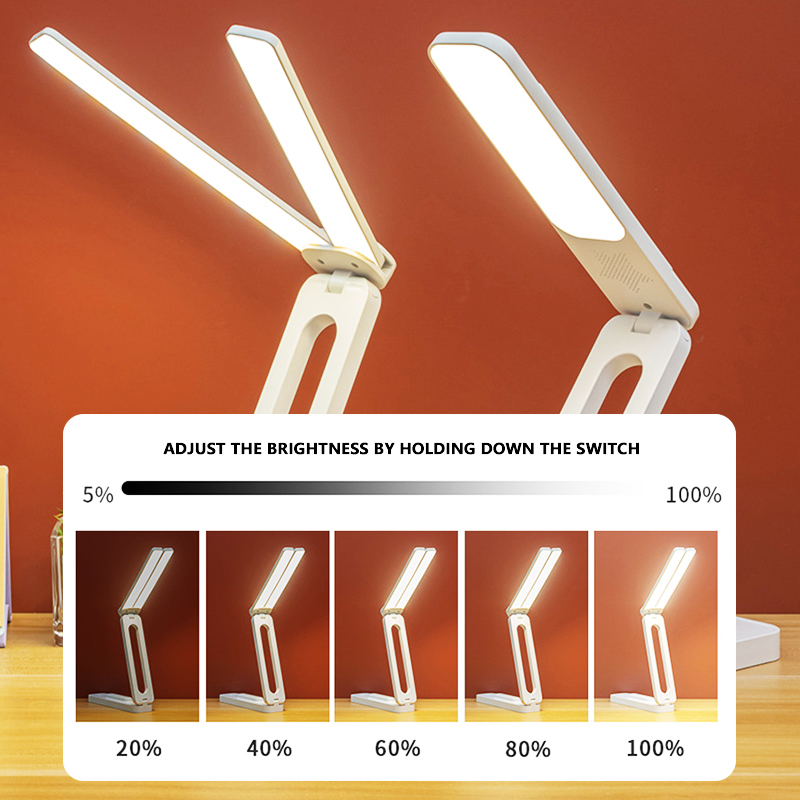 Rechargeable Desk Lamp Study Lamp Shade For Bedroom Double Head Table ...