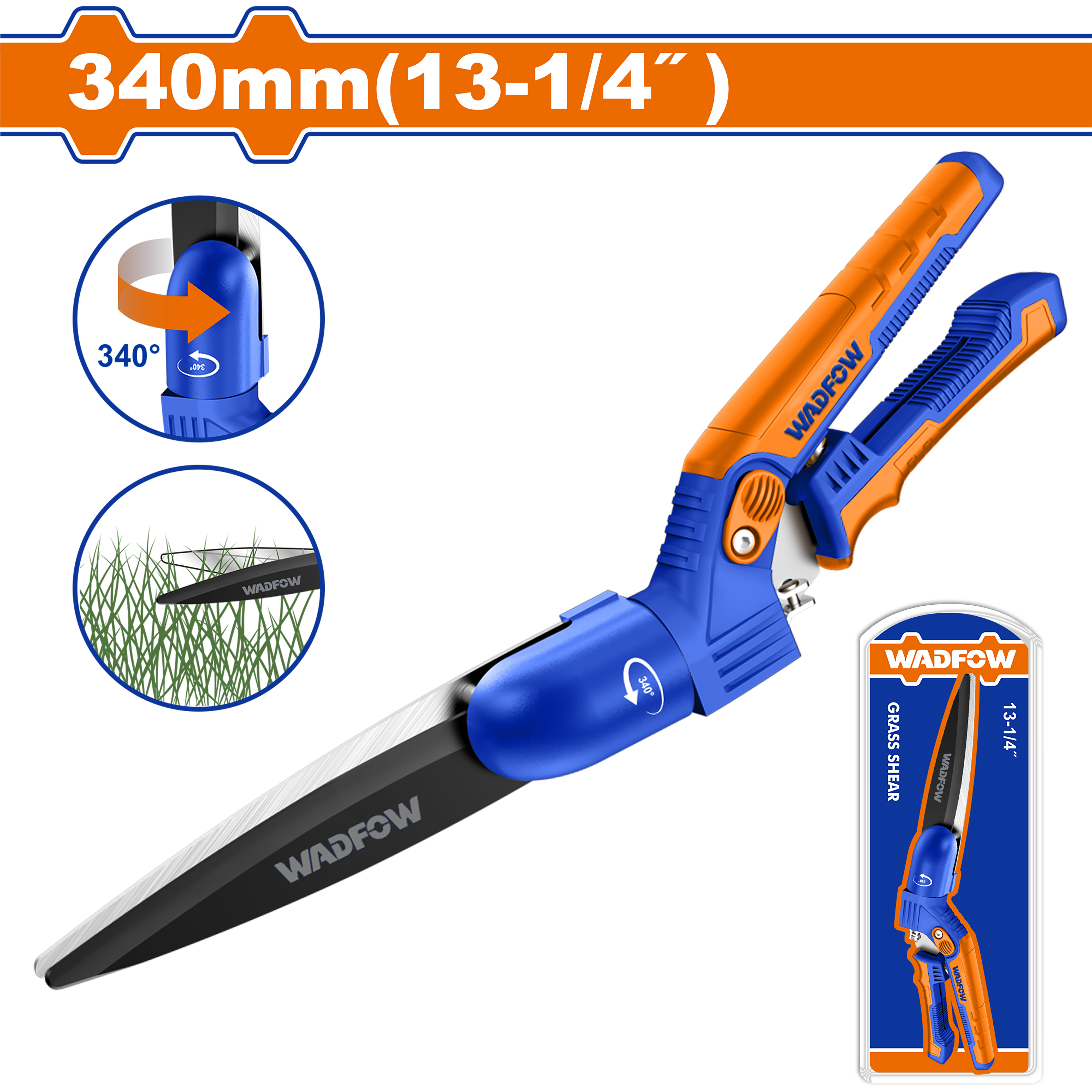 Wadfow WPA2602 Grass Garden Scissors Shear Grass Cutter Trimmer 340mm (13-1/4") | Shopee Malaysia