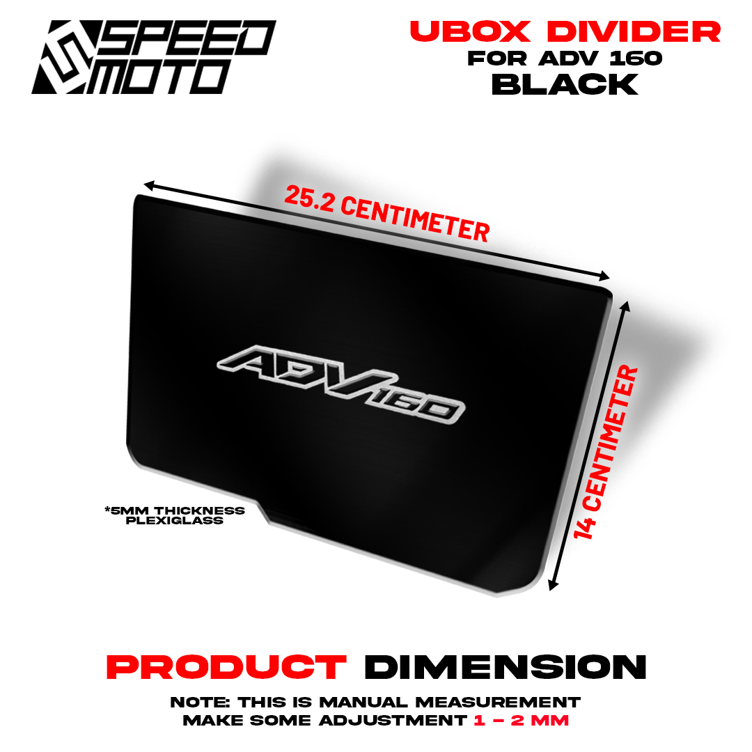 HONDA ADV 160 ACRYLIC UBOX DIVIDER 5MM PLEXIGLASS COMPARTMENT DIVIDER ...