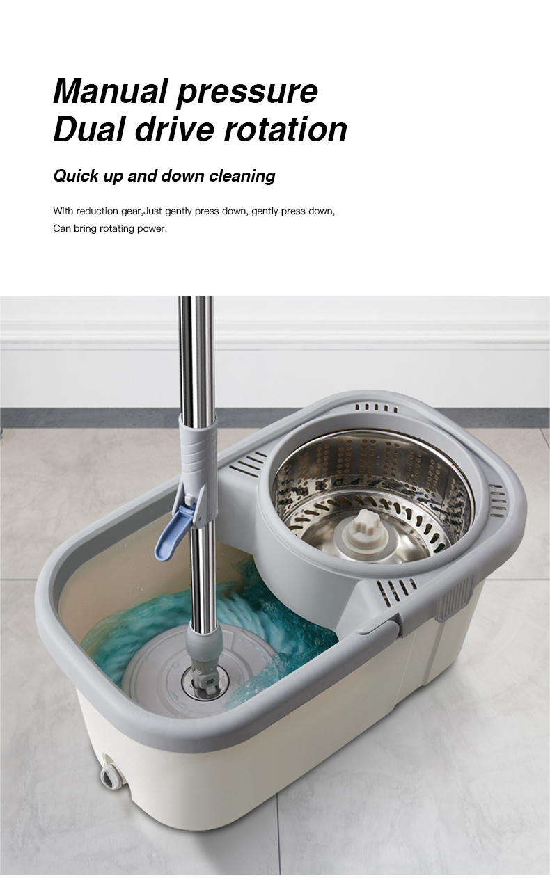Mop With Spinner and Bucket Stainless Spinner 360 Easy Rotating Map ...