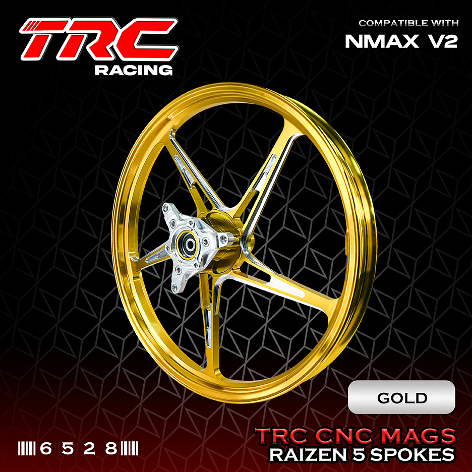 TRC CNC Mags Raizen 5 Spokes (1.6 F x 1.6 R x 17) Malaysian Concept for ...