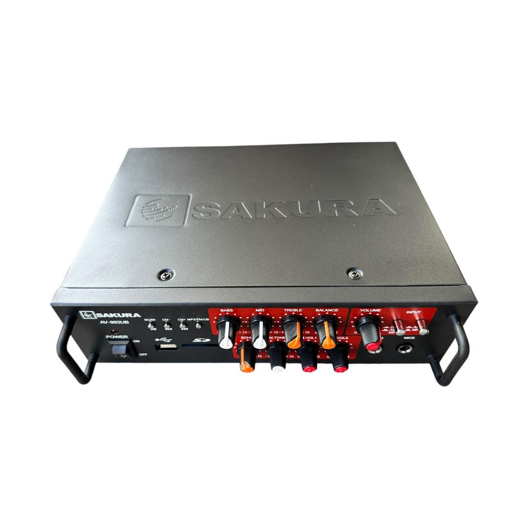 Sakura AV-993UB Mini Amplifier with Bluetooth 100w Peak x2 amplifier | Shopee Malaysia