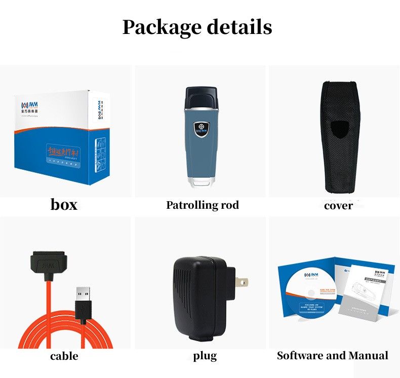JWM Guard Tour Patrol System Waterproof Guard Patrol Management Reader ...