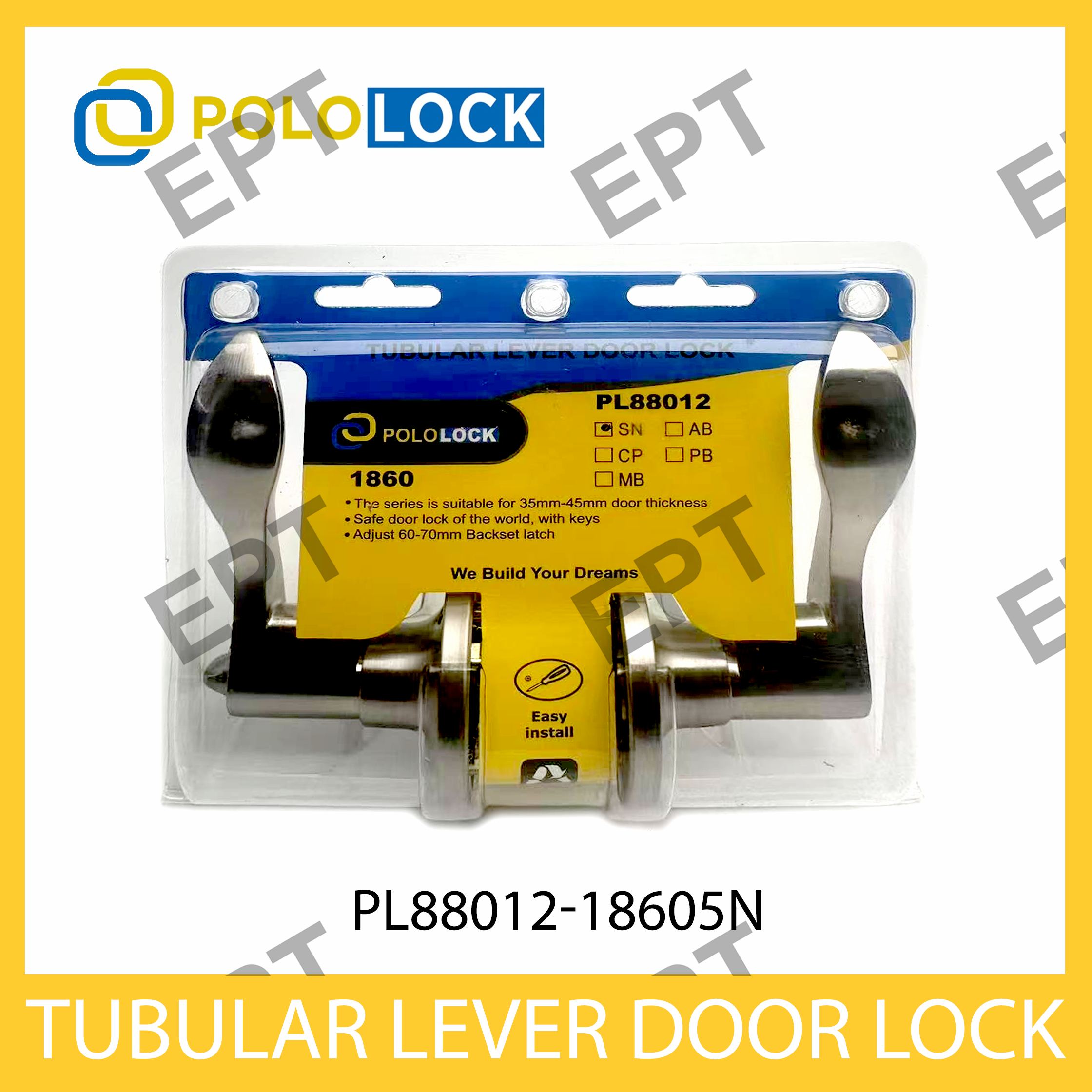 POLOLOCK Tubular Lever Door Lock 88012 | Shopee Malaysia