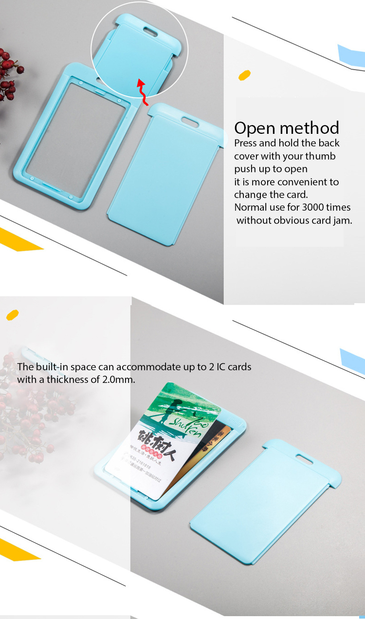 Card ID Work Card Holders with Lanyard Waterproof Business Work Badge ...