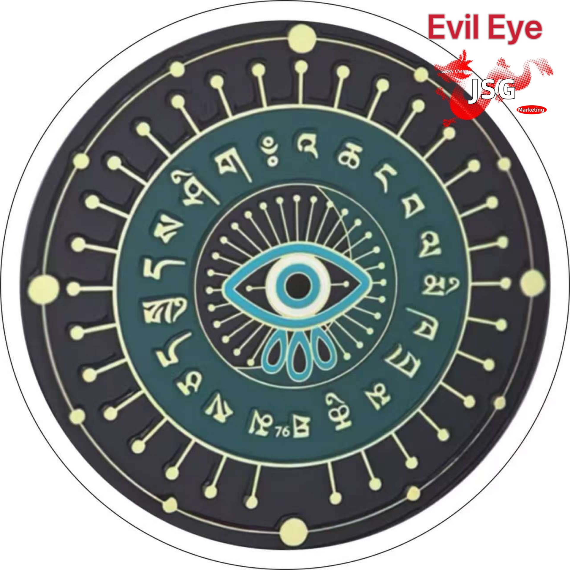 Feng Shui Amulet Stickers For Wealth For Health Lucky Charms Sticker ...