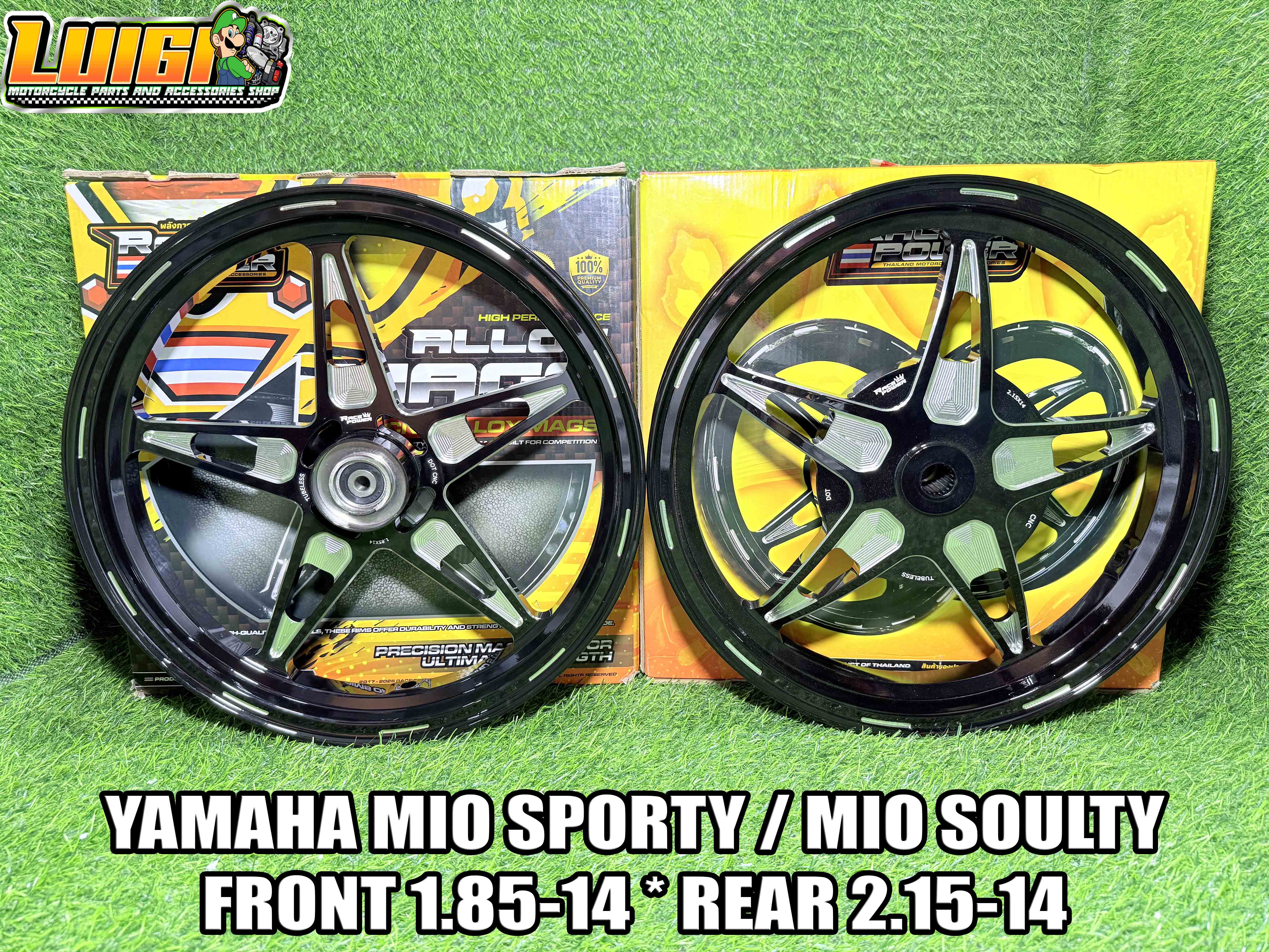 RACE POWER CNC MAGS 14s 5 SPOKES YAMAHA MIO SPORTY / MIO SOULTY ...