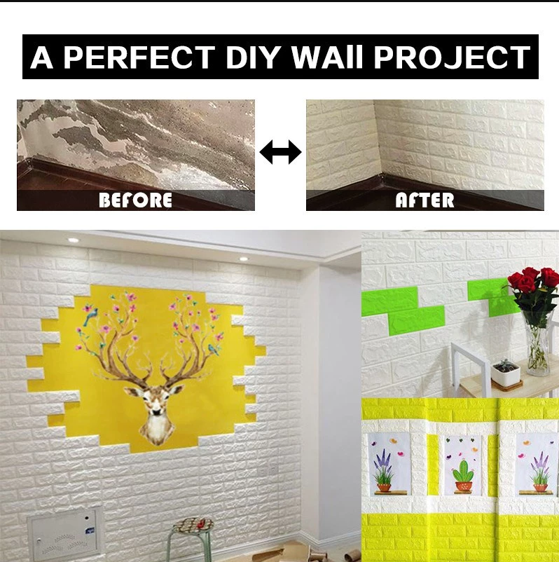 20pcs 3D wall paper sticker 35cm*38cm water proof room decoration ...
