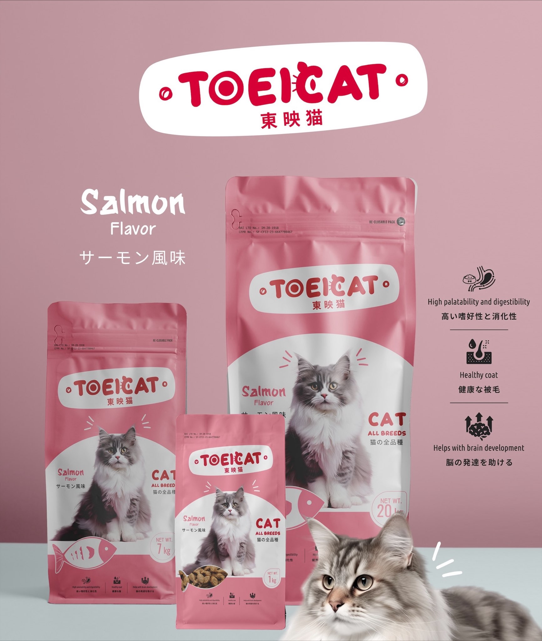 Toei Cat TUNA SALMON PACKAGING 1kg and 50g | All Breeds | La Casa de ...
